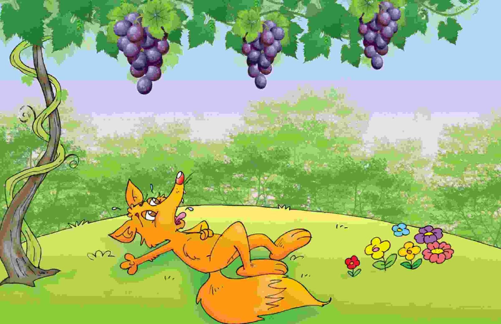 The Fox and the Grapes : Aesop's Fables - KIDSgraphy