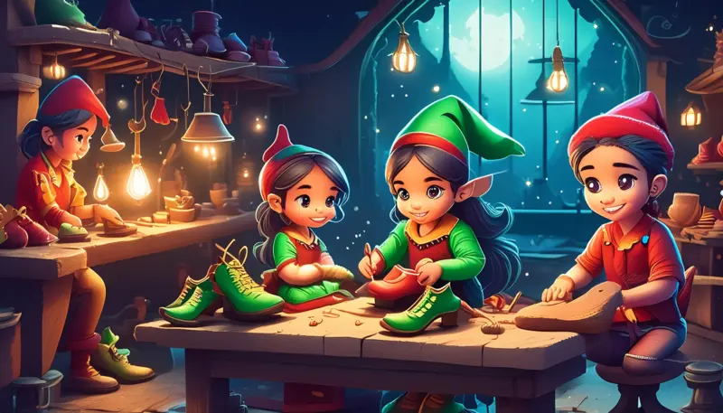 The Elves and the Shoemaker: A Magical Tale of Tiny Helpers